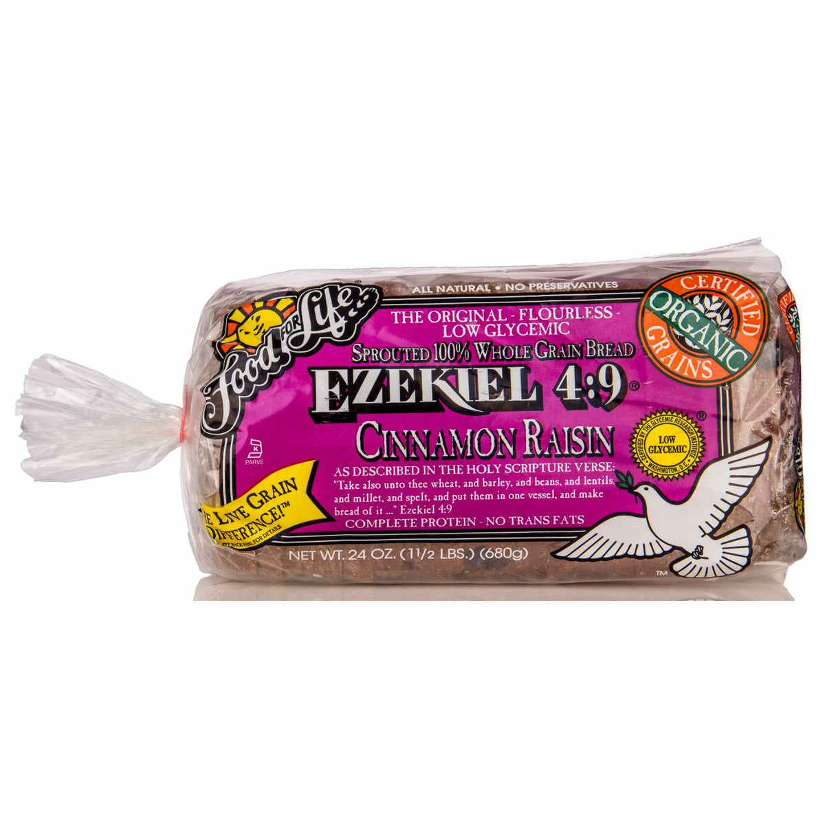 EZEKIEL CINNAMON RAISIN SPROUTED WHOLE GRAIN BREAD